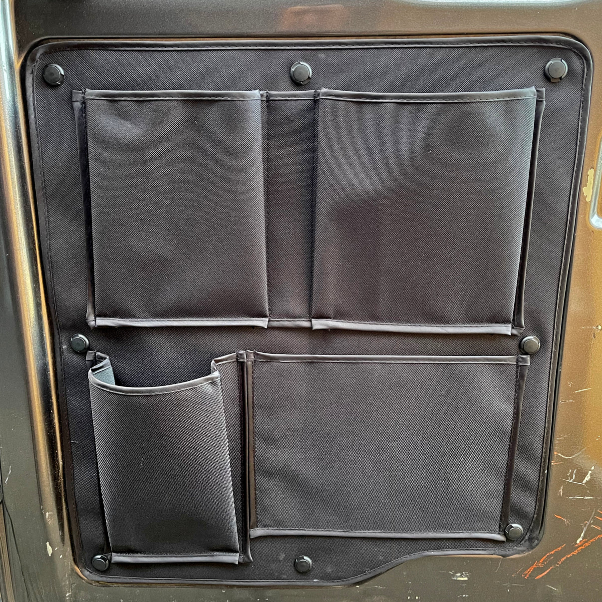 Transit Custom Barn Door Storage Pocket Organiser – Fuel Lagoon